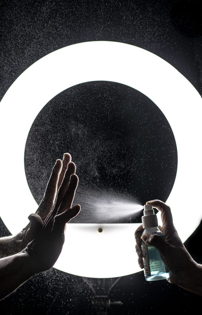 Sanitizing hands in ring light - PixaHive